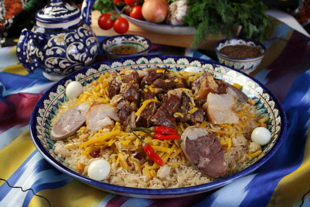 Uzbek pilaf Samarkand style | Turkestan Travel